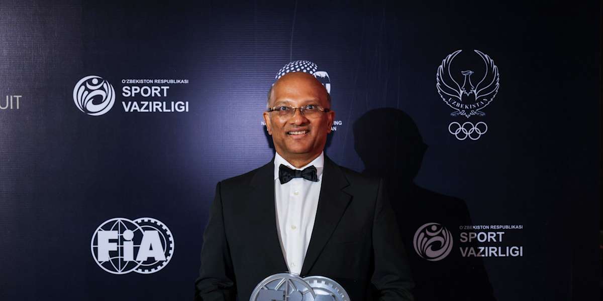 MRF Tyres’ vice-chair collects ERC Teams’ title trophy at FIA Awards