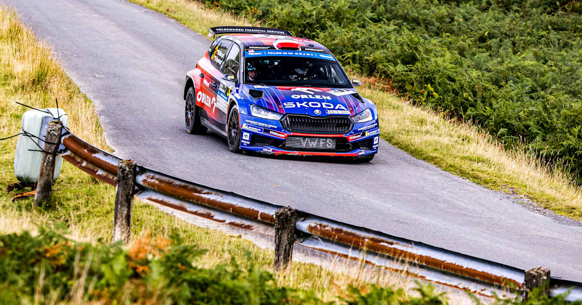 ERC star Marczyk up to second in the Welsh rain