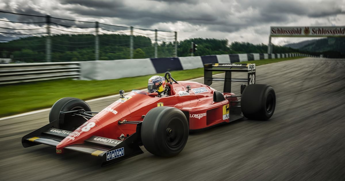Sebastian Vettel drives Gerhard Berger's 1988 Ferrari