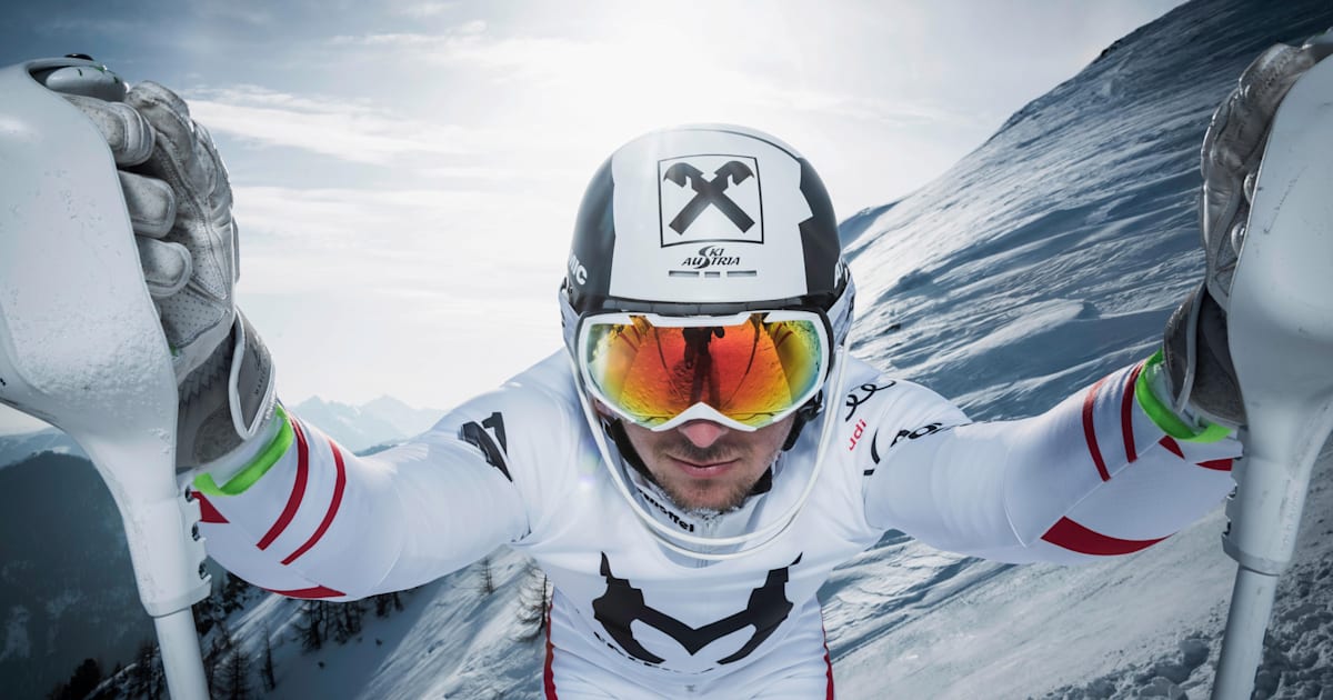 Le skieur Marcel Hirscher fait de la peinture
