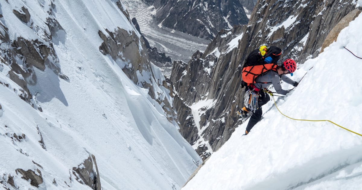 Jon Griffith in a first ascent of the Link Sar West