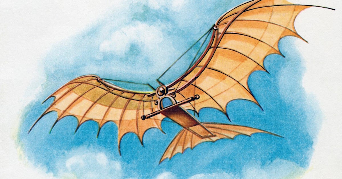 Leonardo Da Vinci Drawings Flying Machines