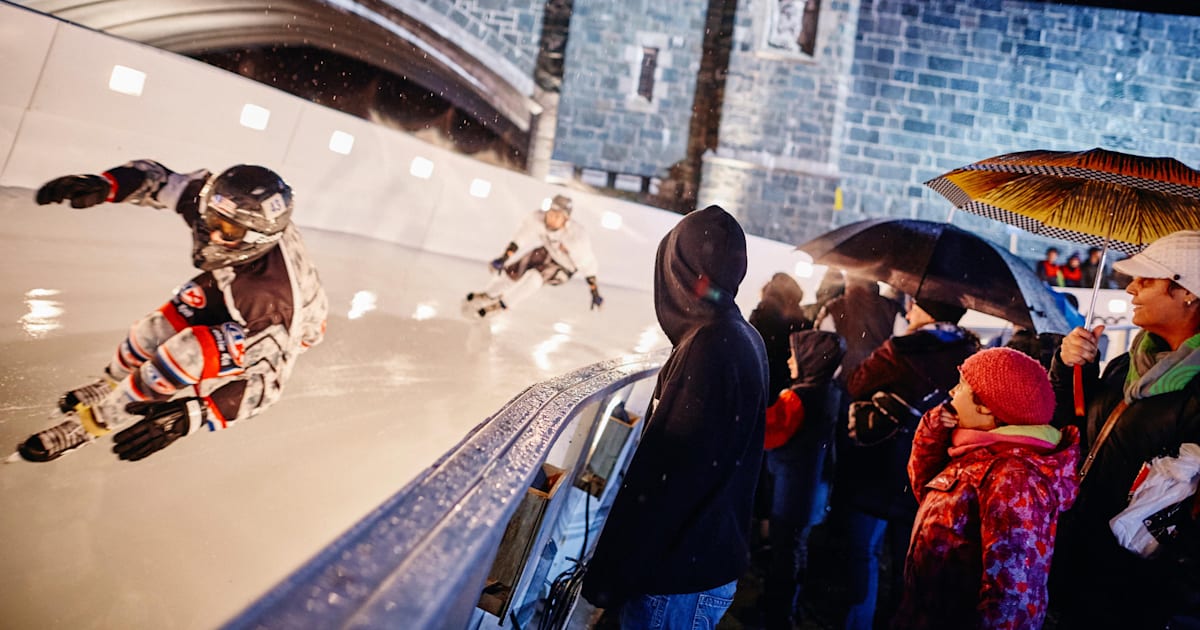 Crash action from Crashed Ice Québec