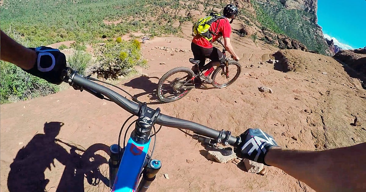 GPS-Tracking Drone Follows Mountain Biker in Sedona