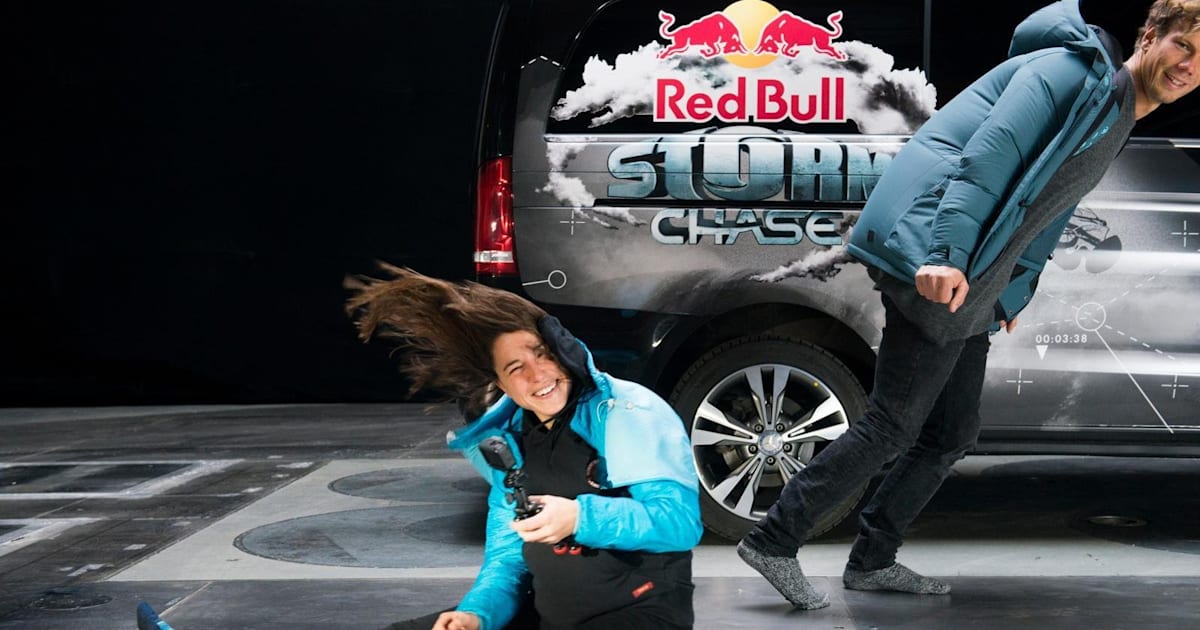 Wind tunnel force 9 gale *video* | Red Bull Storm Chase