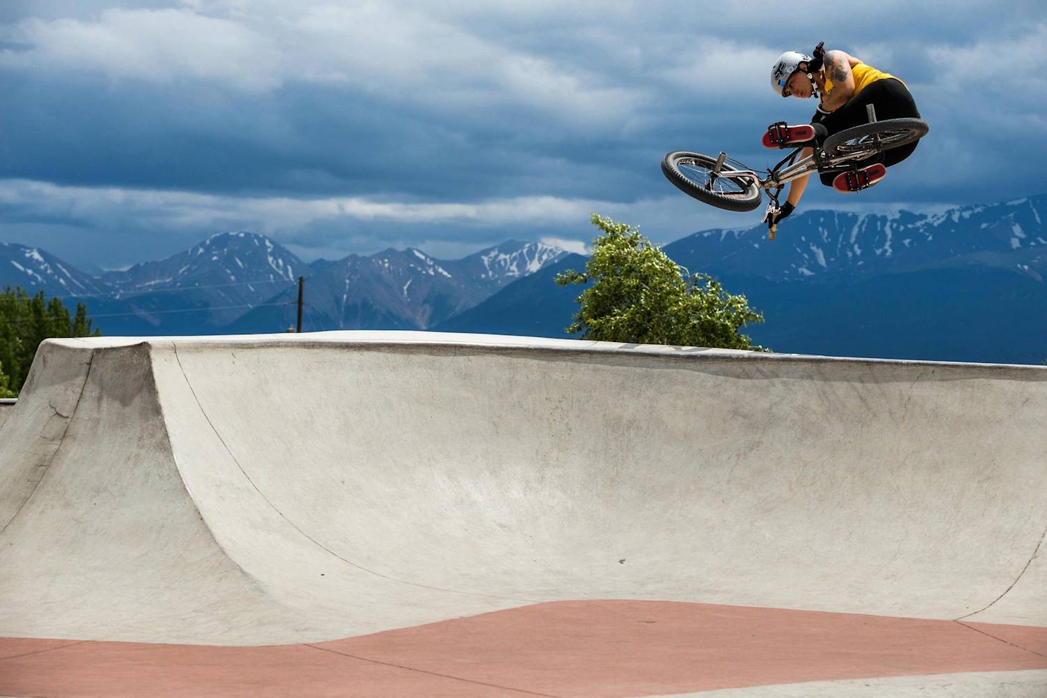 Concrete surfing in Colorado BMX Girls Video