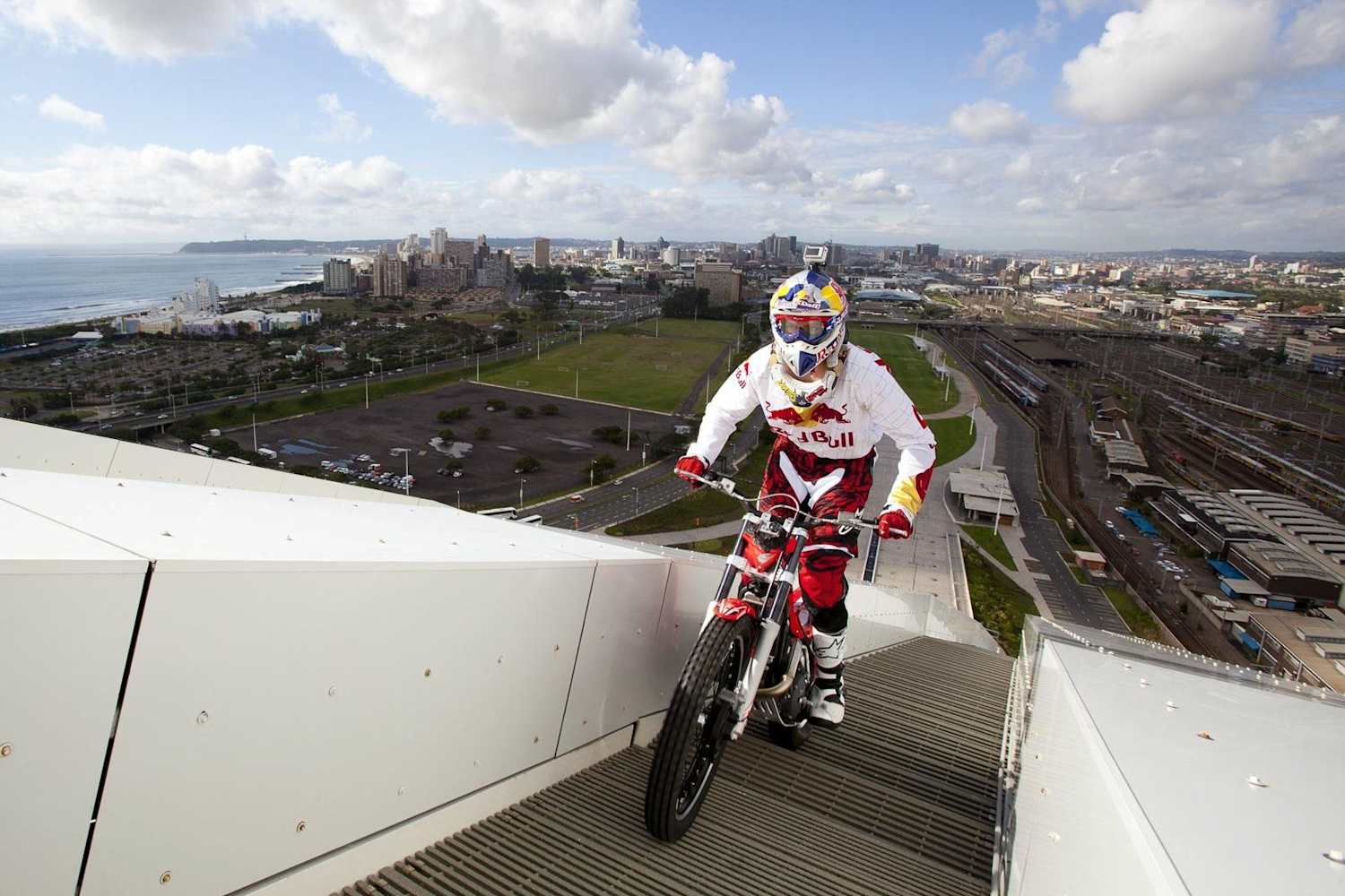 Brian Capper Traverses Stadium Arch