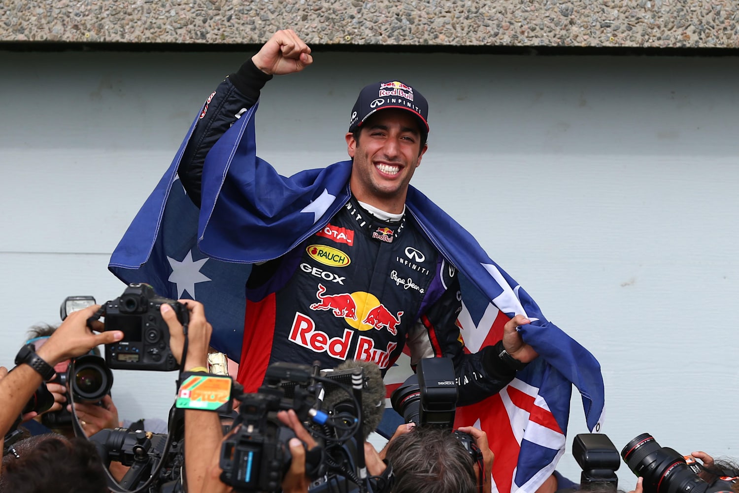 Daniel Ricciardo on his first F1 win