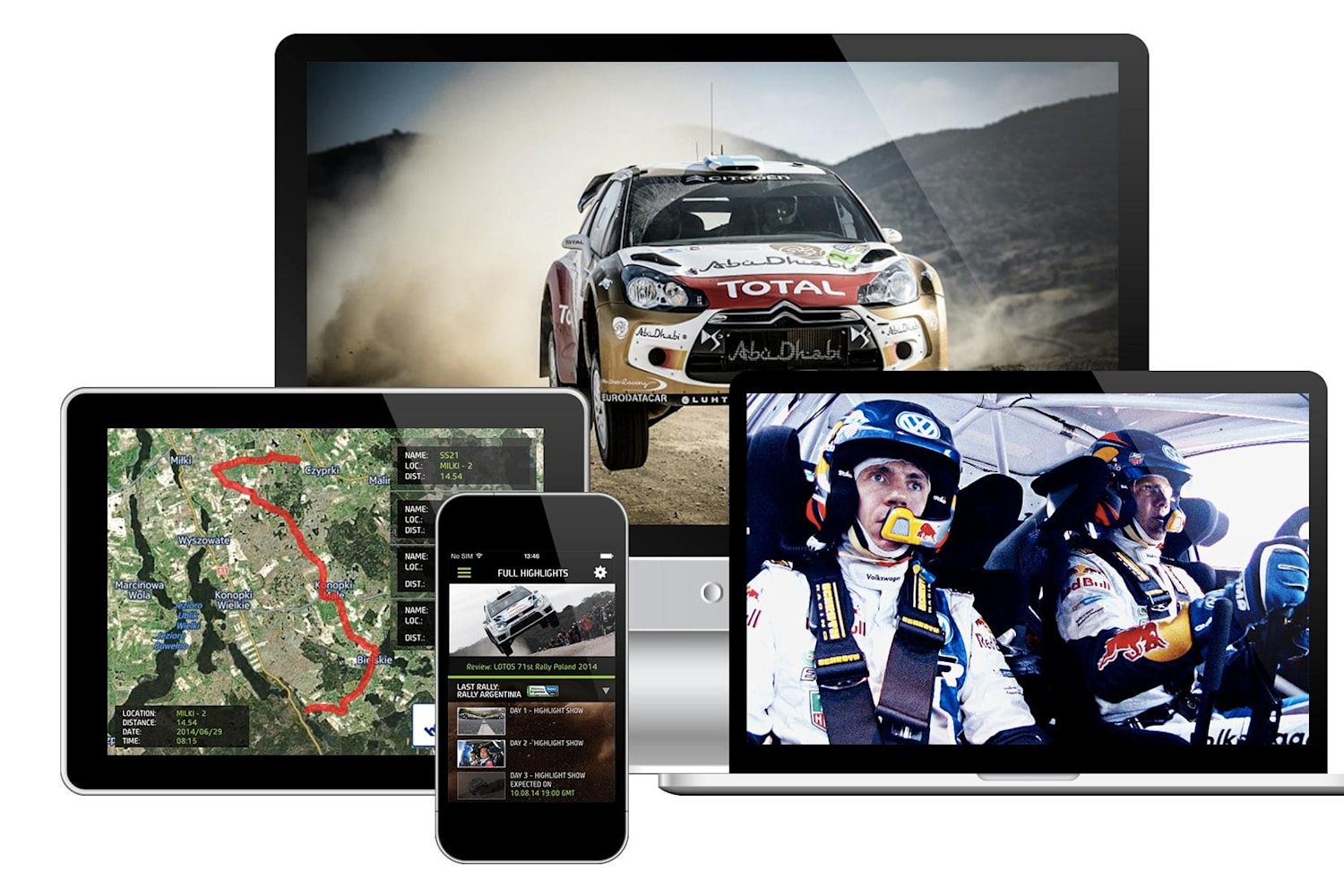 présentation de l'application et du site WRC+