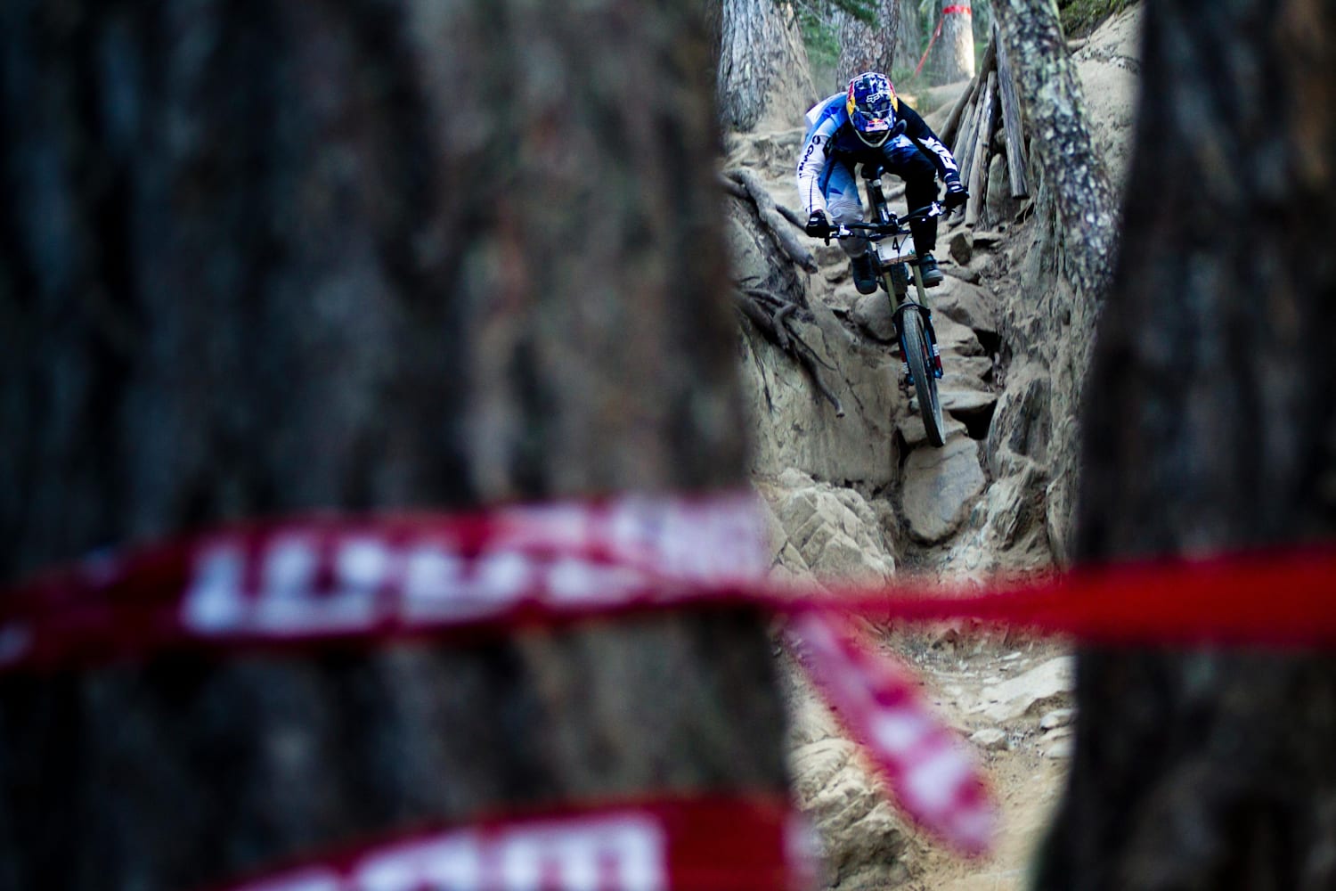 MTB BMX Trial Bike Riding on Rock Photo Gallery