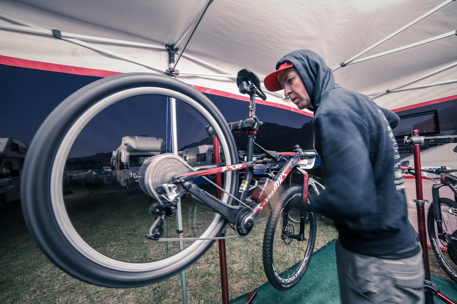 JP Jacobs bike mechanic Team Spur