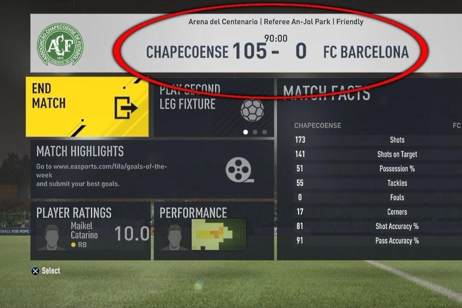 O que acontece quando se marcam 100 golos no FIFA?