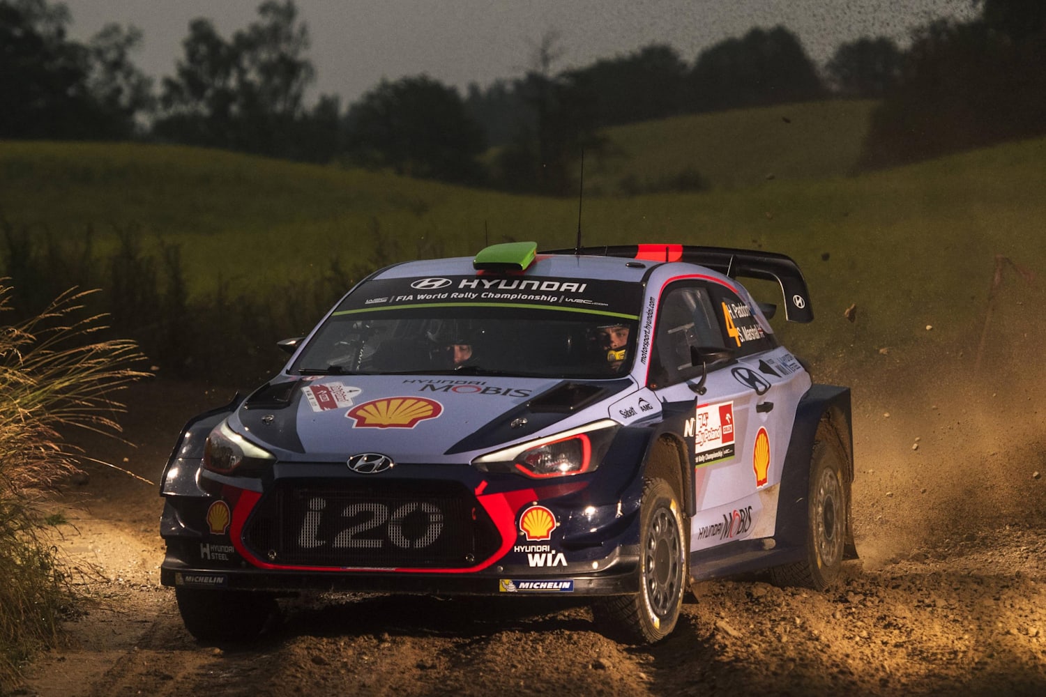 WRC Rally Poland 2017: Four way battle-cam ++video++