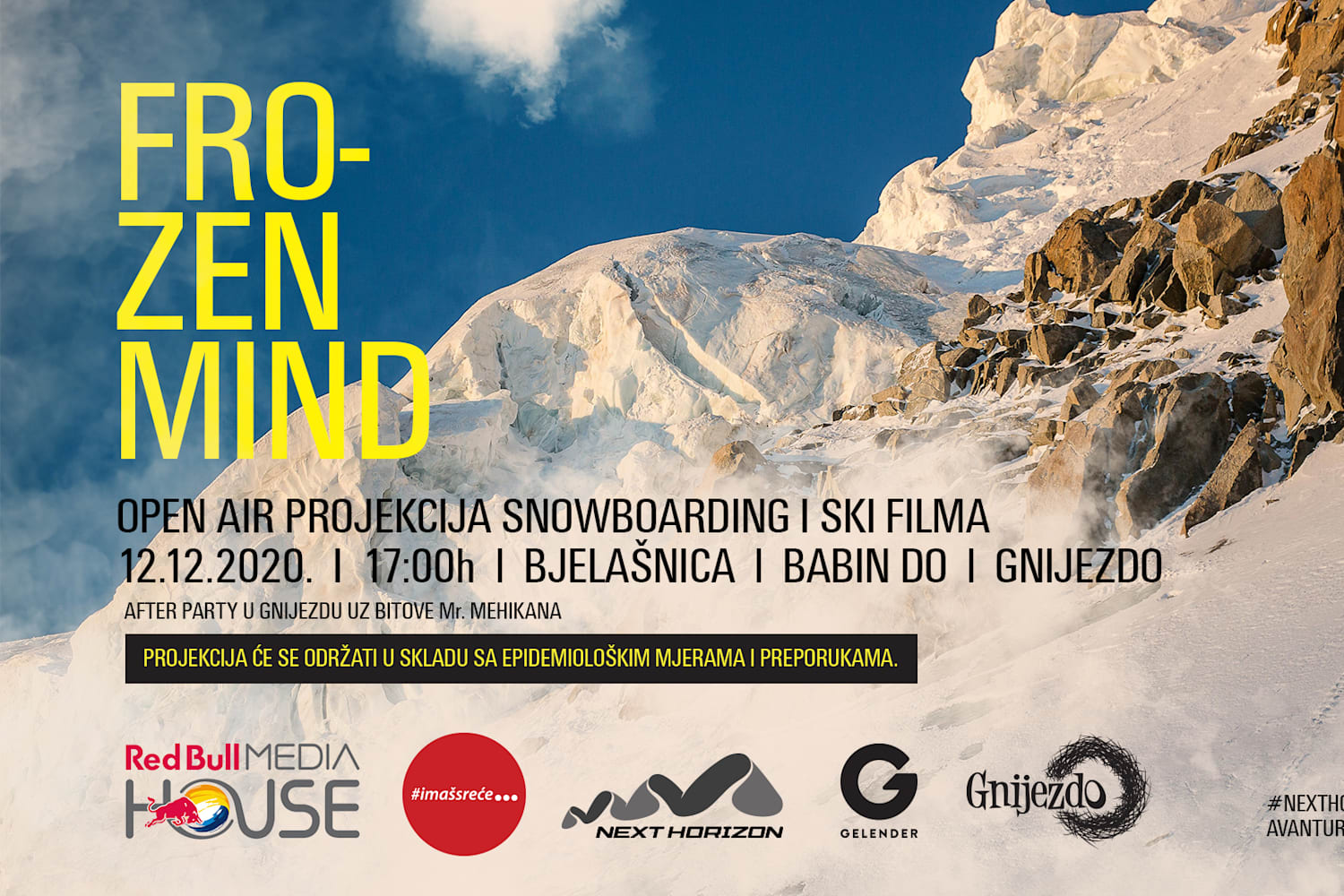 Frozen Mind – Open Air projekcija snowboarding i ski filma na Bjelašnici