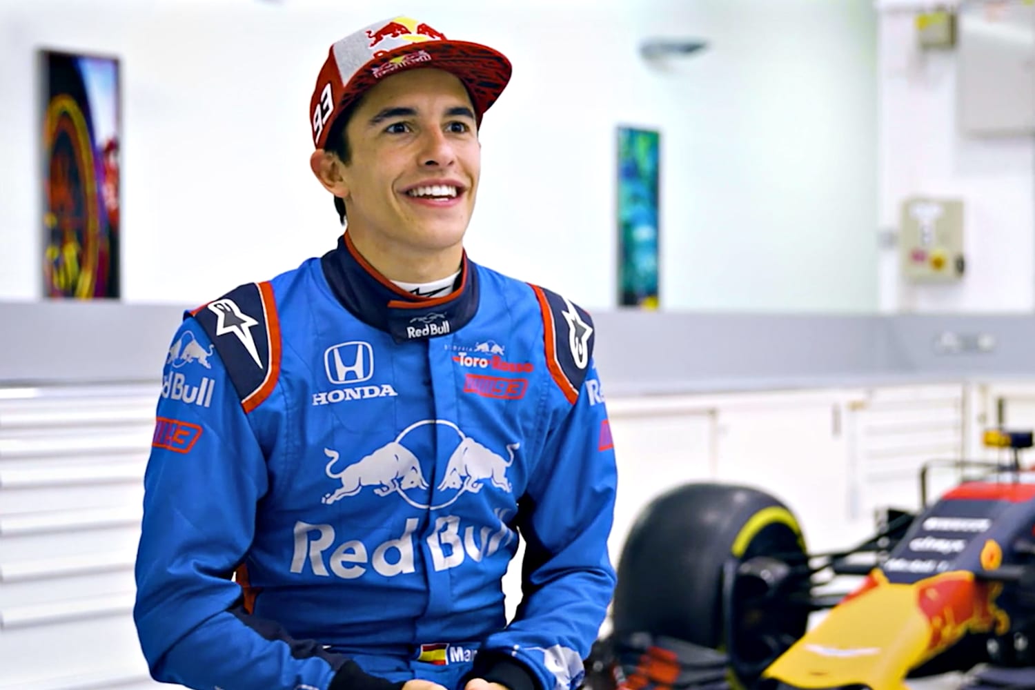 Marc Márquez tries F1 driving