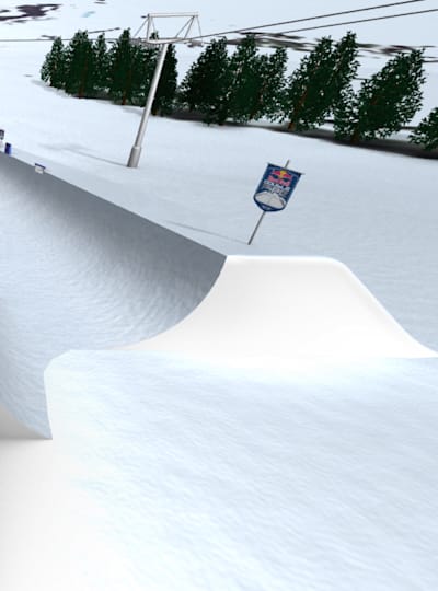 Largest halfpipe ever built in snow