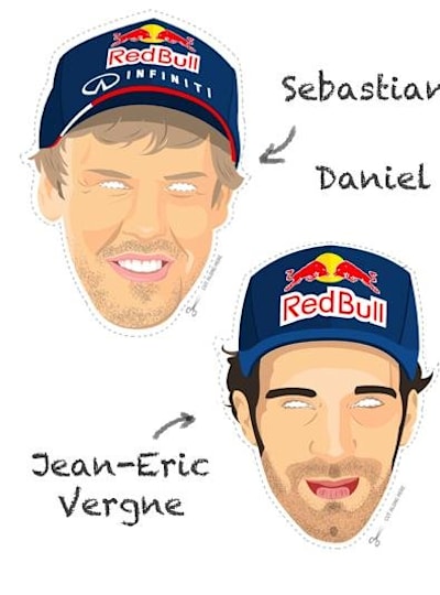 Wear F1 masks for Ricciardo, Vettel, Kvyat and Vergne