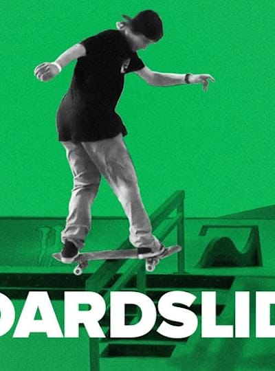 Обучение трюкам на скейте frontside fs boardslide