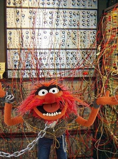 Muppets | Jim Henson creations posed with synths