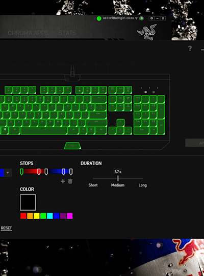 Razer BlackWidow Chroma V2 keyboard configuration