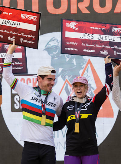 Golden day for Bruni and Blewitt at Crankworx Rotorua
