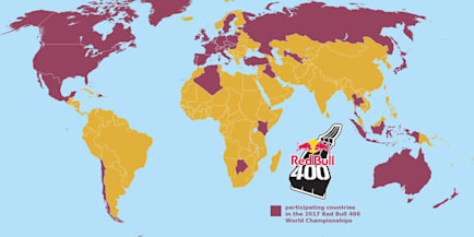 Red Bull 400: 2017 World championship countries list