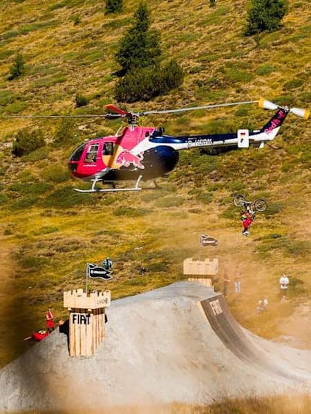 Bizet nails a double backflip on a downhill bike