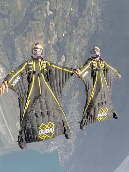 A wild wingsuit flight above France