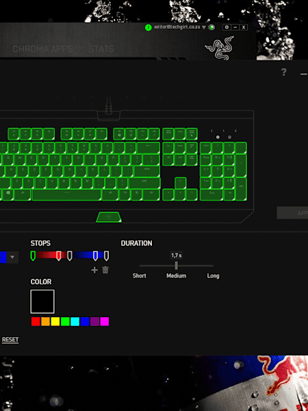 Razer BlackWidow Chroma V2 keyboard configuration