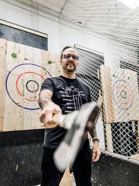 Inside the Backyard Axe Throwing League, Matt Wilson