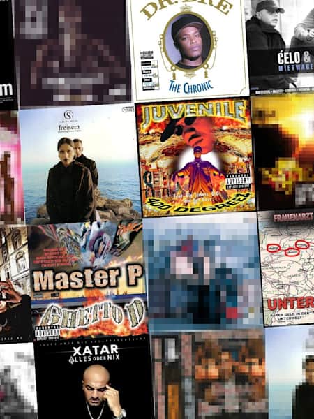 Rap Album Covers Collage