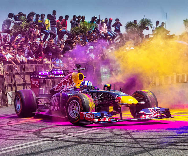 Infiniti Red Bull Racing Hyderabad show car run gallery