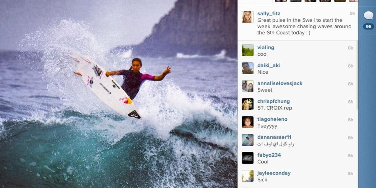 Sally Fitzgibbons Wins Instagram