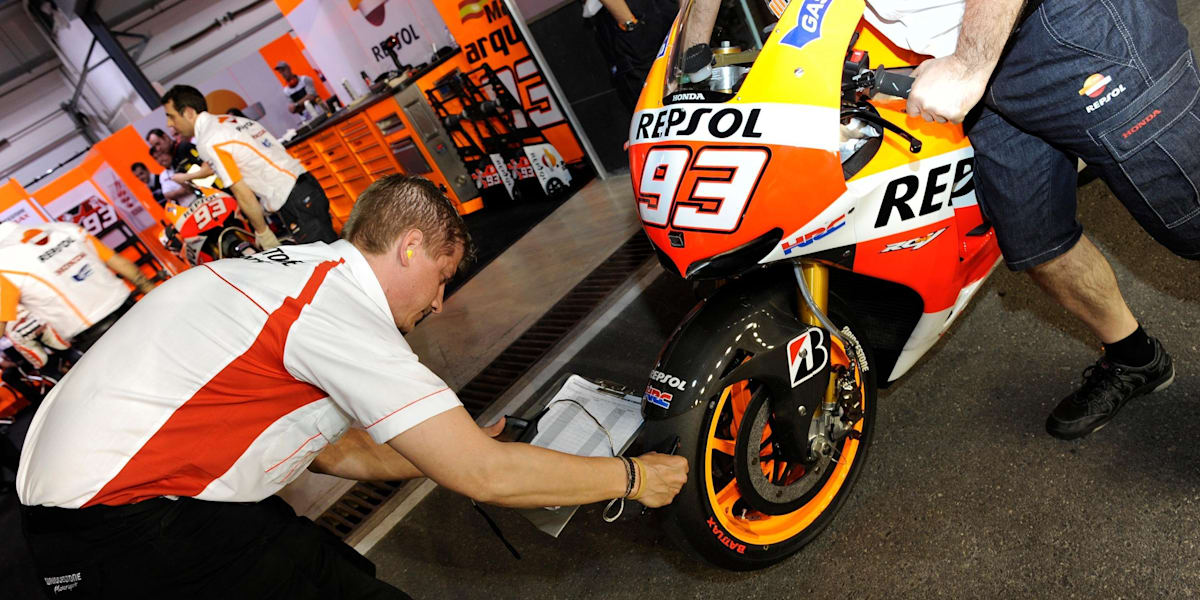 The life journey of a MotoGP tyre