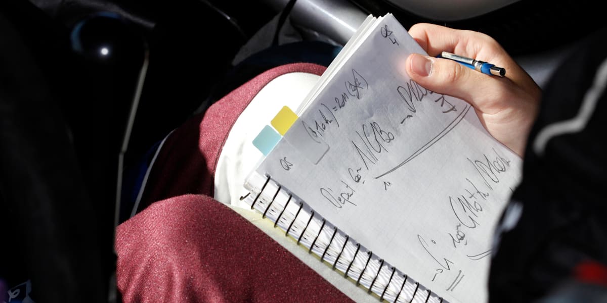 Perfecting the pace notes at Rally de Portugal