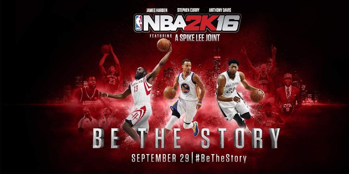 Curry, Harden and Davis hit NBA 2K16 Cover