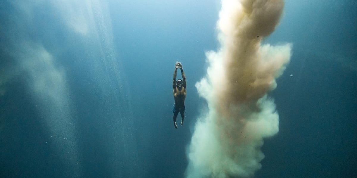 Watch this mesmerising underwater sand fall