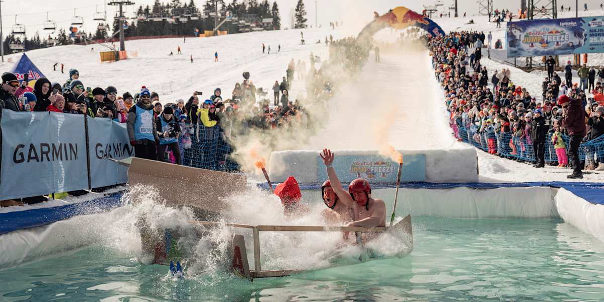 Mrożne video z kamer uczestników Red Bull Jump & Freeze