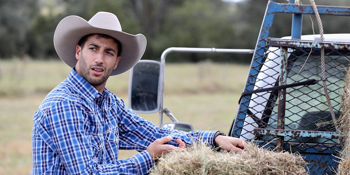 Red Bull Racing: Daniel Ricciardo learns to be a cowboy