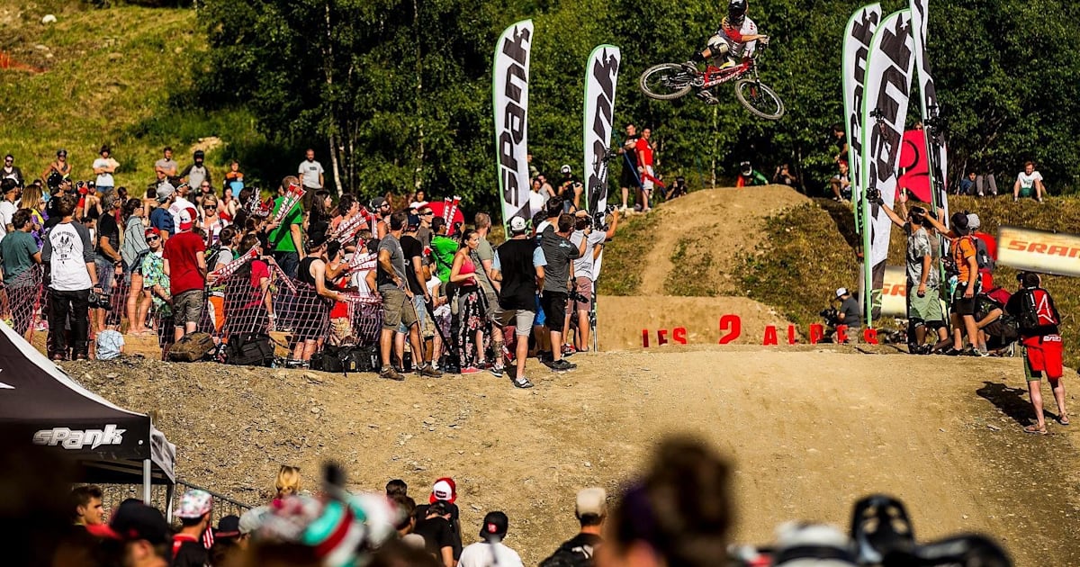 Mountain Bike Whip Photos from Crankworx France 2014