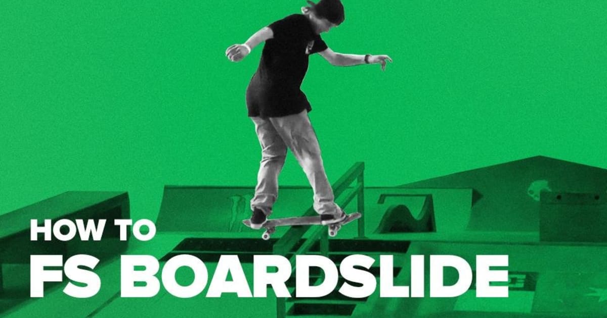 Обучение трюкам на скейте frontside fs boardslide