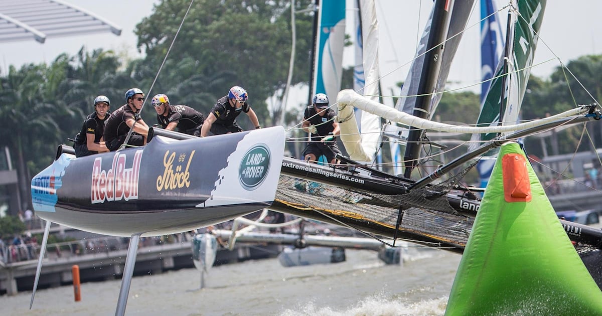 Red Bull Sailing win Extreme Sailing Series Singapore
