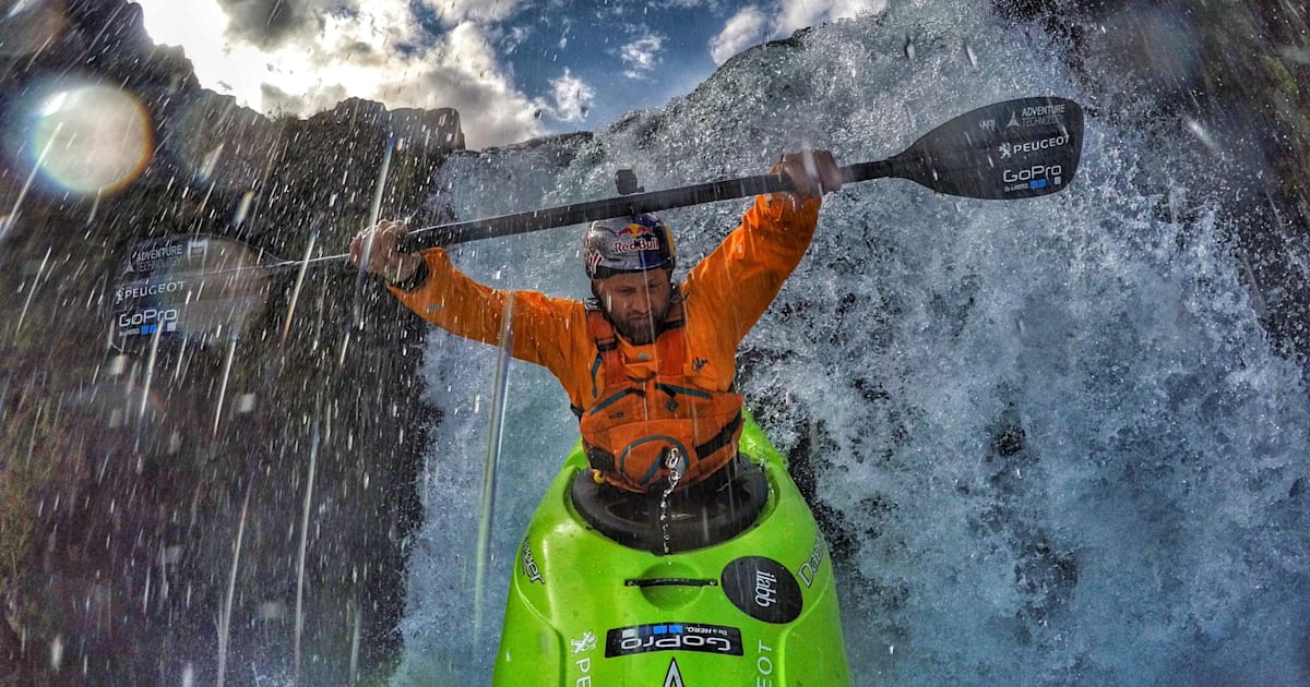 See two kayakers take on Iceland's big waterfalls