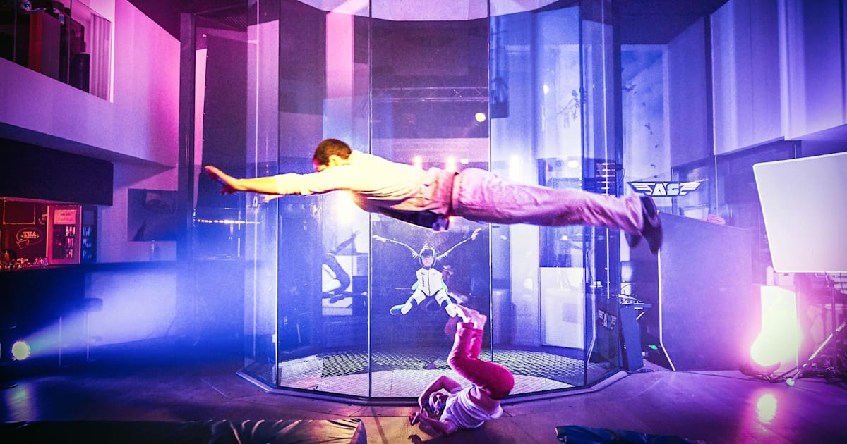 Skydive dancing: Throwing shapes in a wind tunnel
