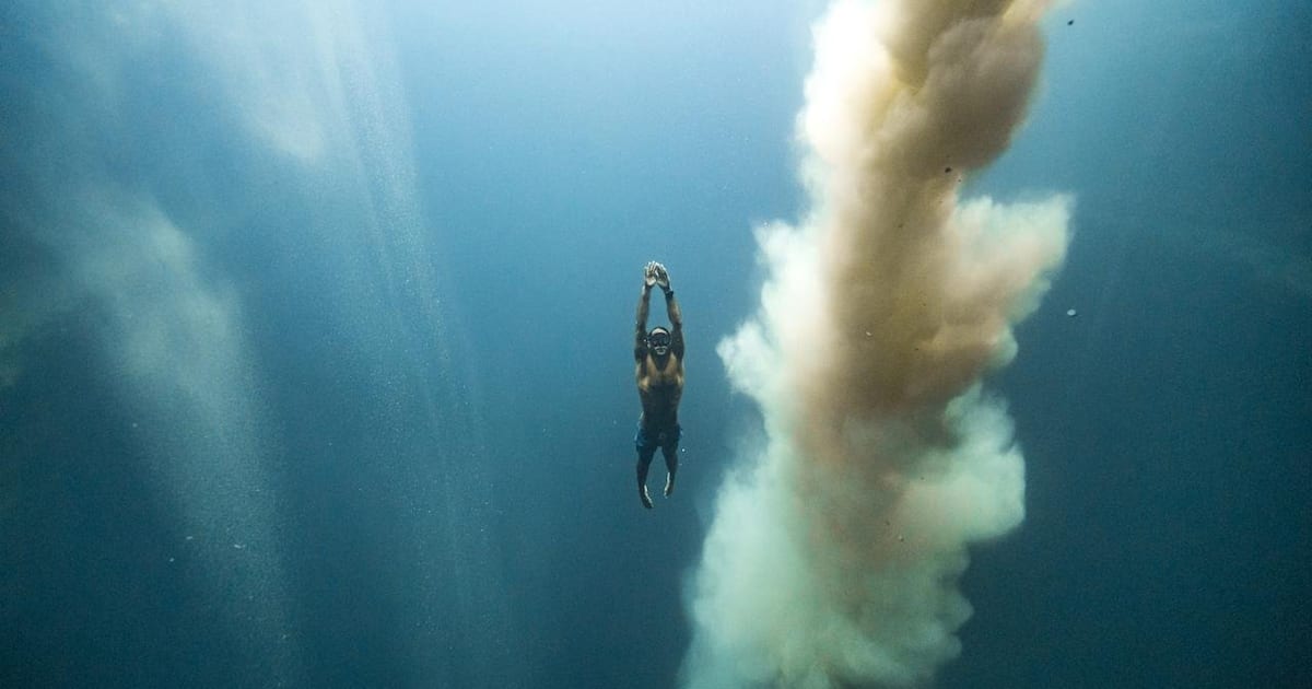 Watch this mesmerising underwater sand fall