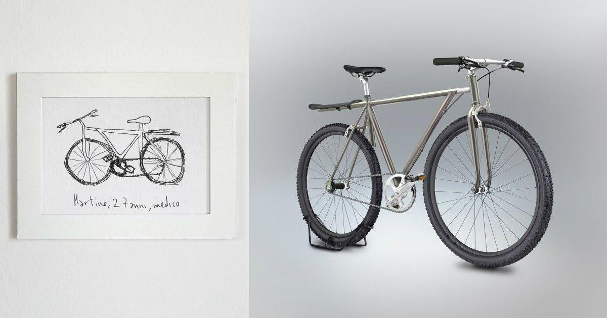 Disegnare una bici a memoria render di Gianluca Gimini