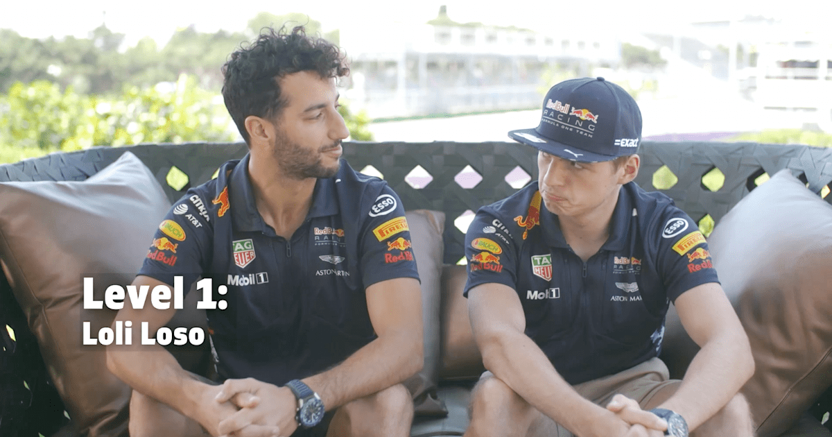 Red Bull Racing Drivers attempt Singlish words