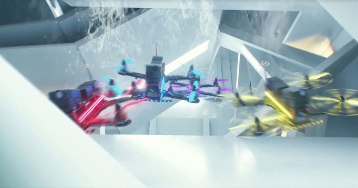 Red Bull DR.ONE drone racing in action