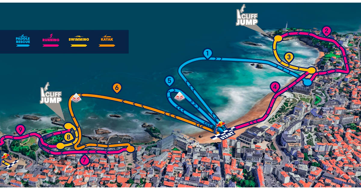 Red Bull Ocean Rescue 2024 : la carte du parcours