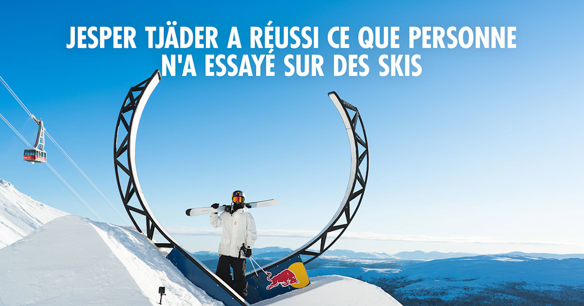 Jesper Tjäder en freeski sur le premier rail open loop!